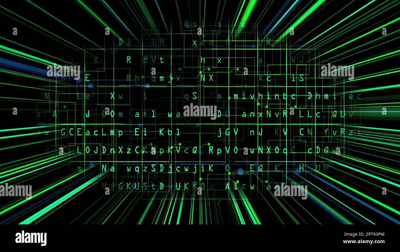 Code data with light rays concept Stock Photo - Alamy