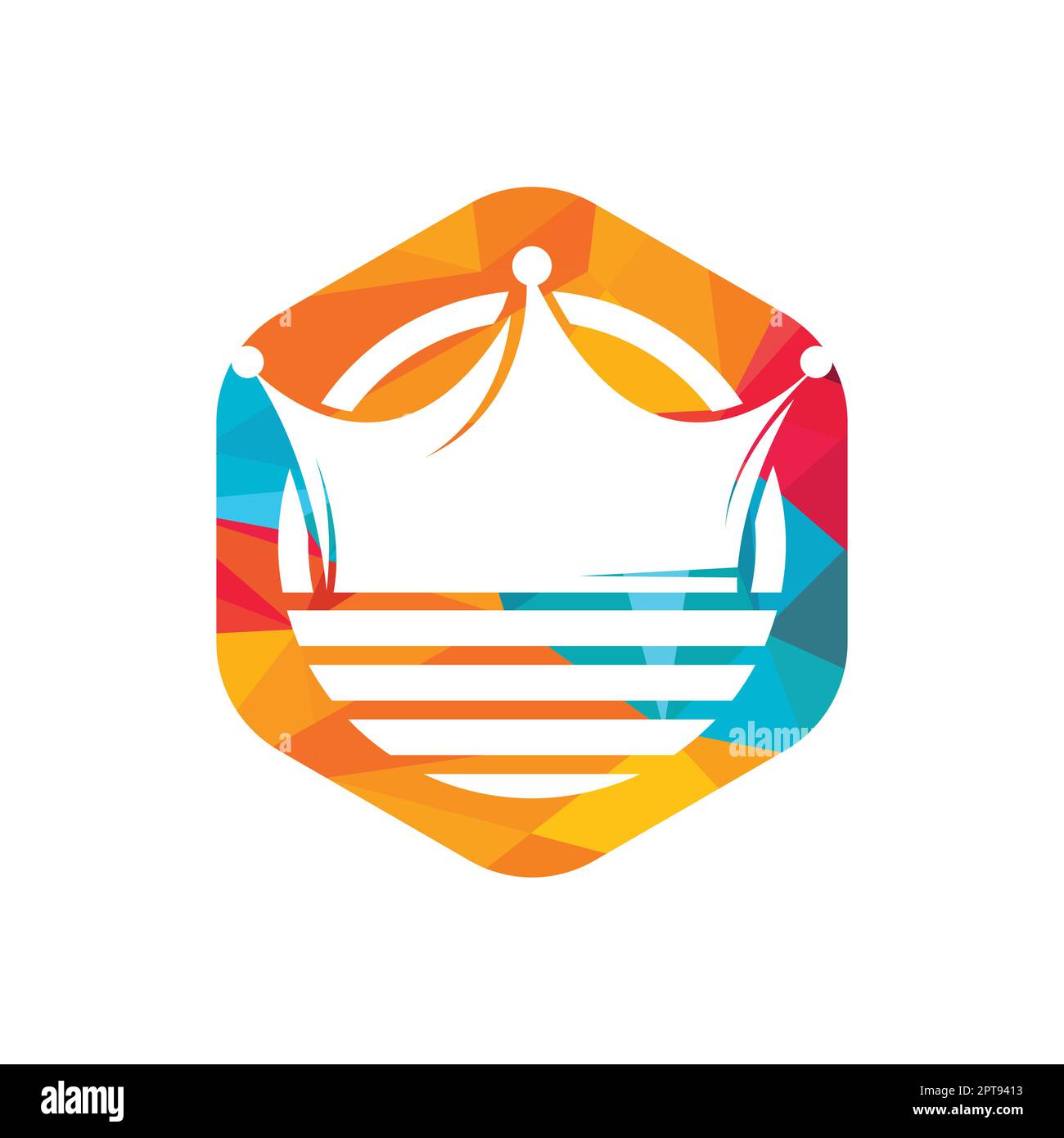Wave king vector logo design. Water sea waves and crown vector design ...