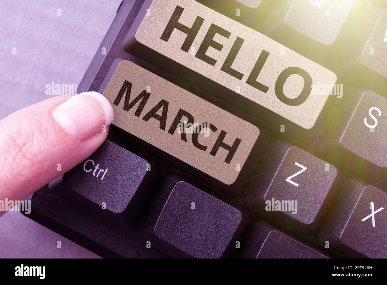 Inspiration showing sign Hello March, Business overview a greeting ...