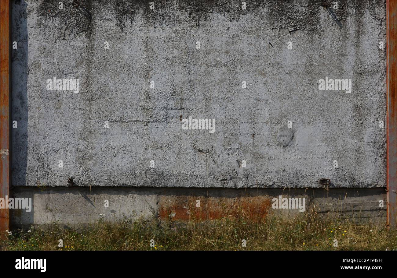 Texture of the old embossed concrete wall in gray color. Background ...