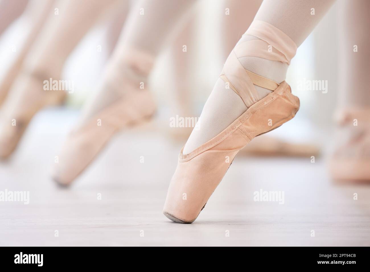 It takes years to develop these skills. a group of ballerinas with toes ...