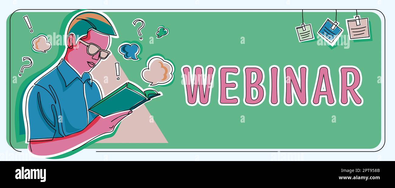 Writing Displaying Text Webinar Business Overview Engaging Online Event Where A Speaker Deliver