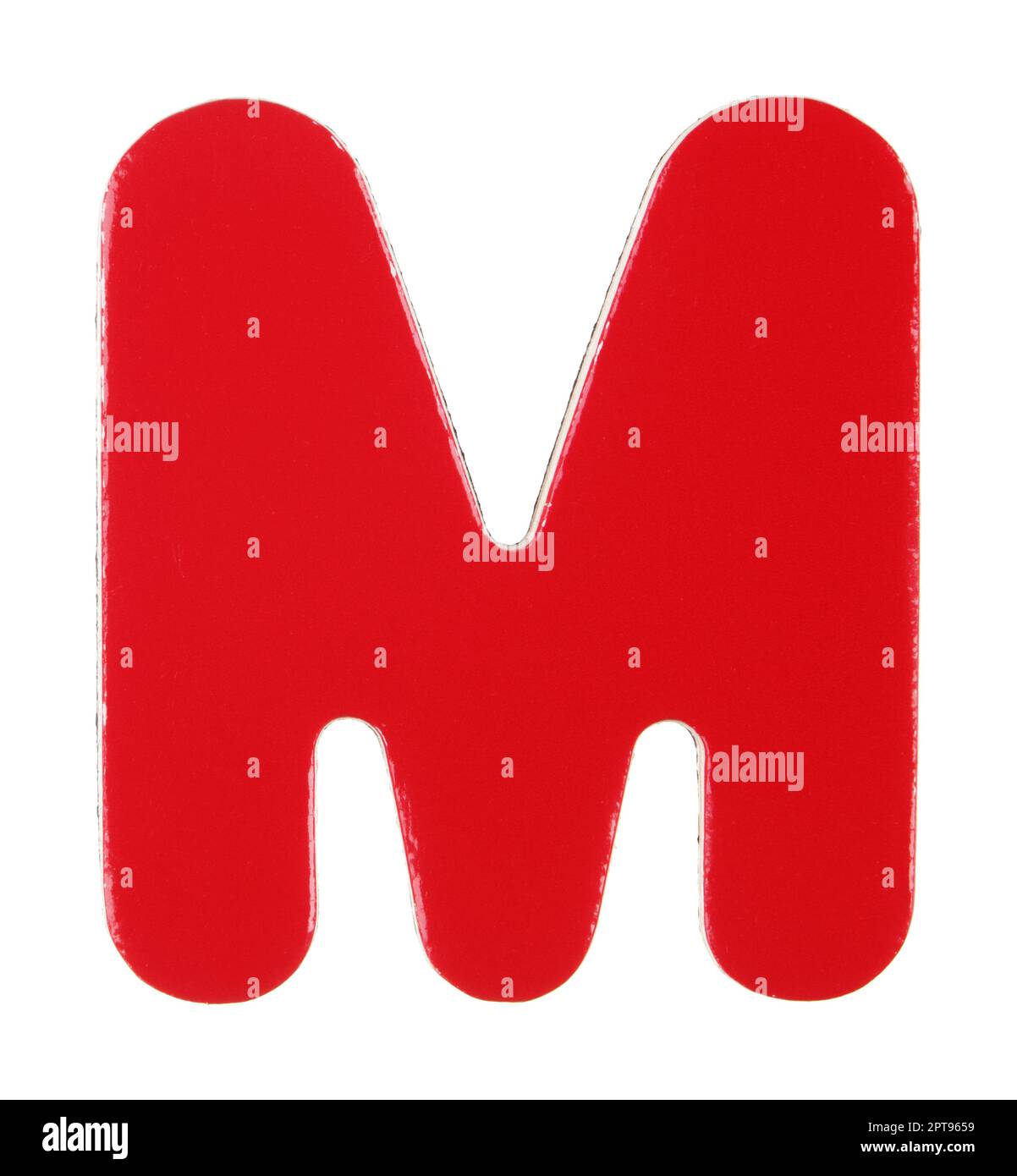 An upper case M magnetic letter on white with clipping path Stock Photo ...