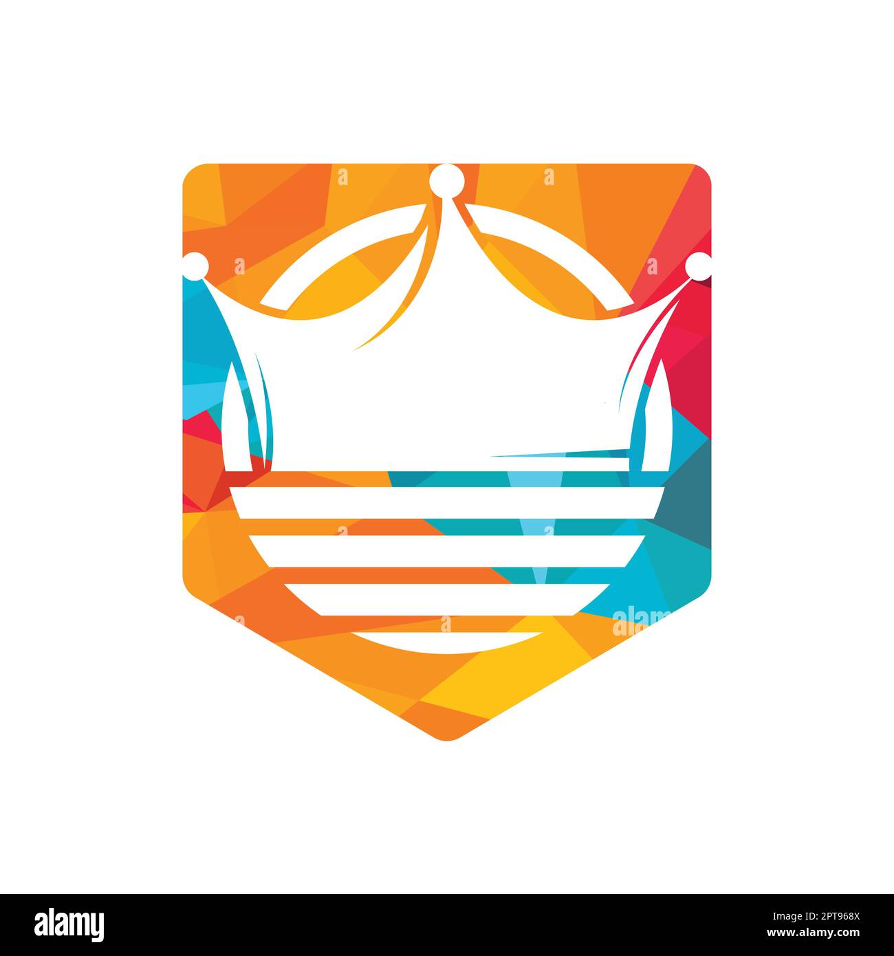 Wave king vector logo design. Water sea waves and crown vector design ...