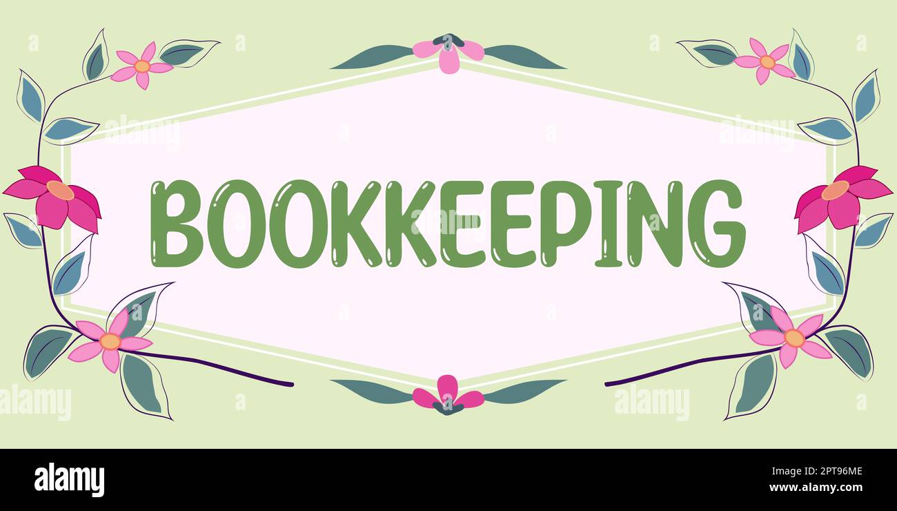 Conceptual display Bookkeeping, Business overview electronic technology ...