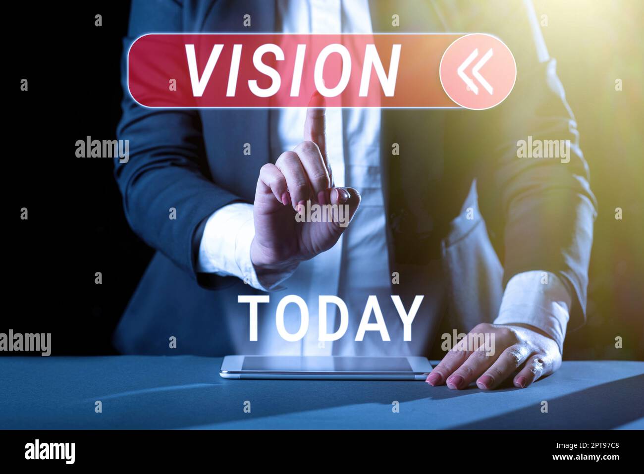 Text caption presenting Vision, Word for something that is or has been ...