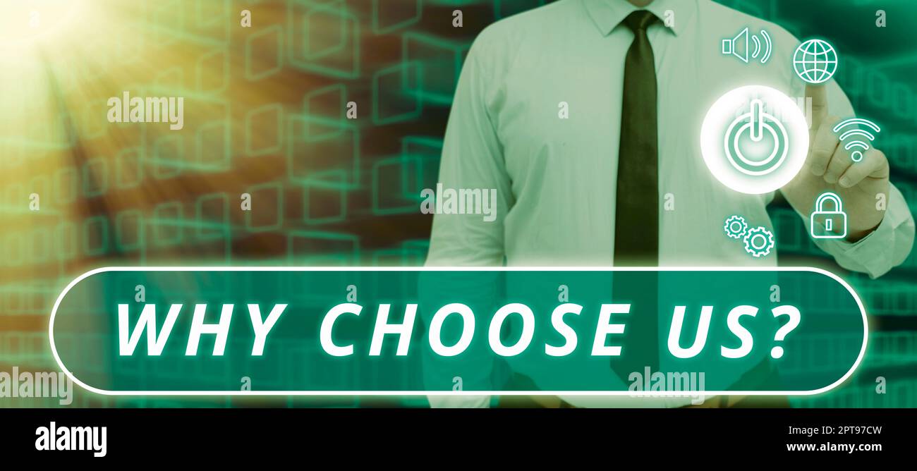 Conceptual display Why Choose Us Question, Conceptual photo Reasons for ...
