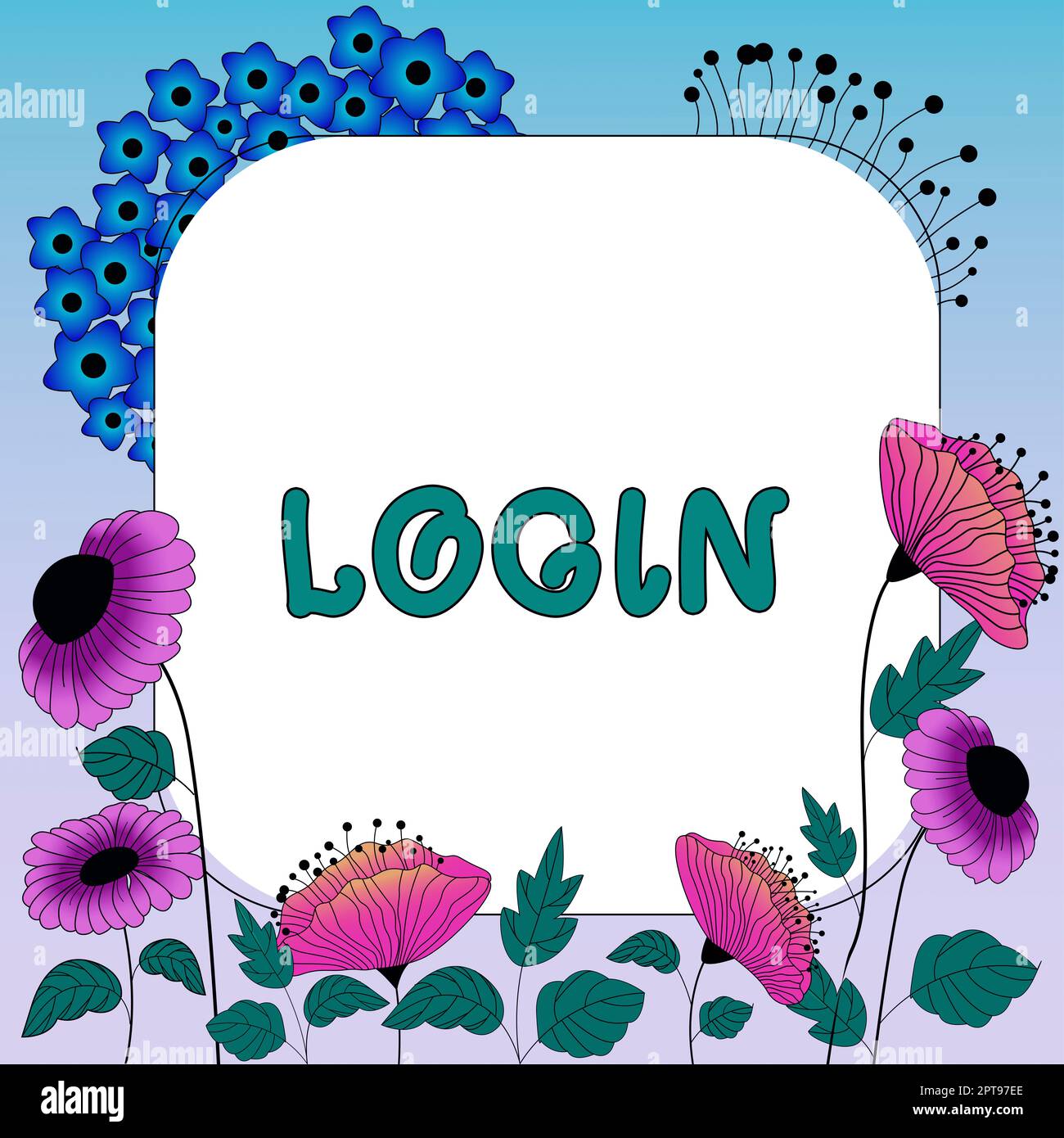 Conceptual caption Login, Conceptual photo process by which an ...