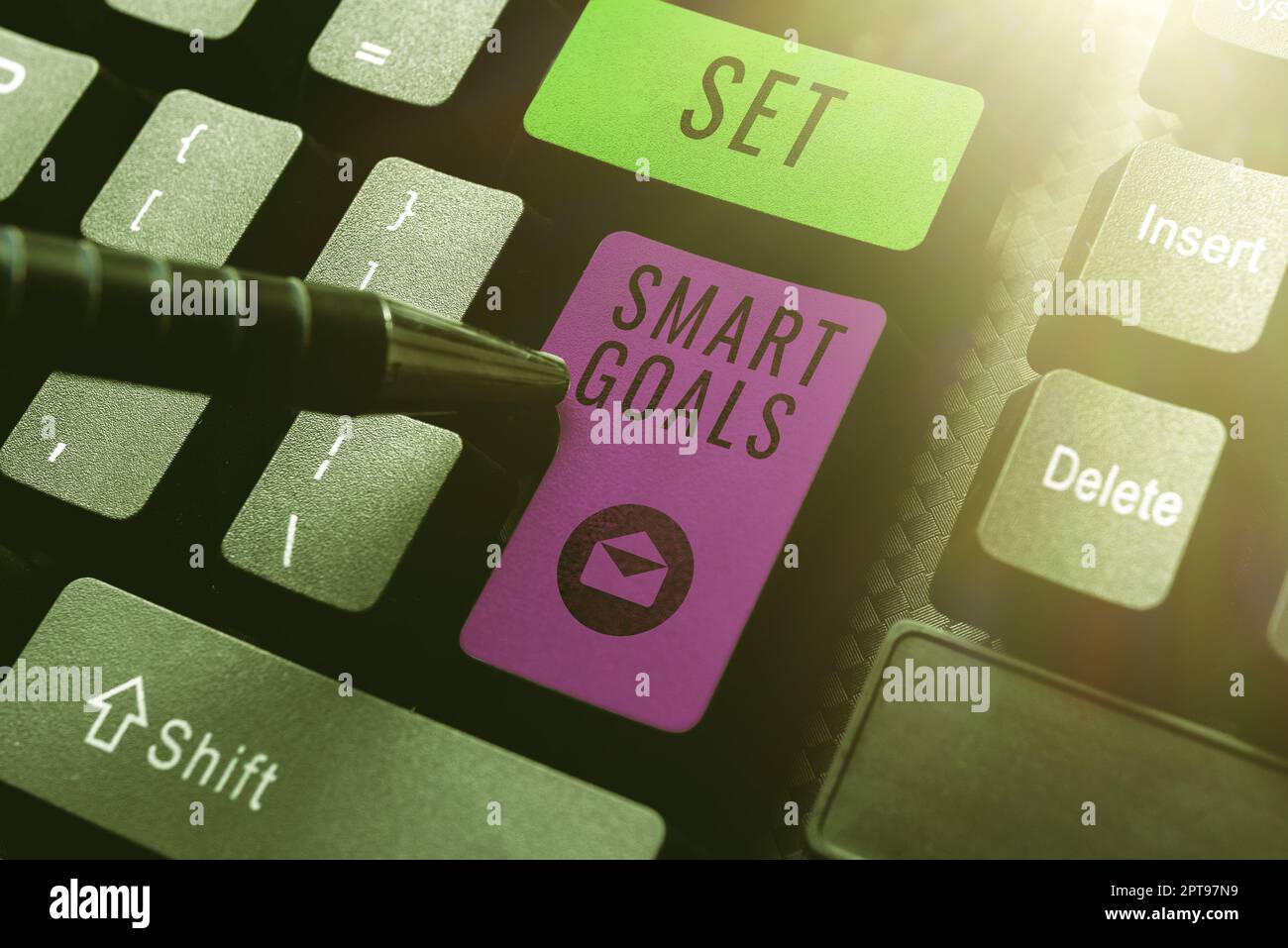 Inspiration showing sign Set Smart Goals, Conceptual photo Establish ...