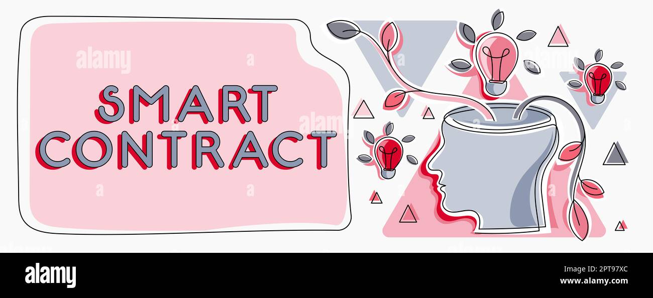 Inspiration showing sign Smart Contract, Business overview digital ...