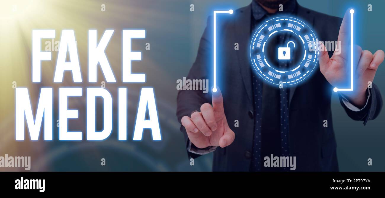 Conceptual caption Fake Media, Word for An formation held by ...