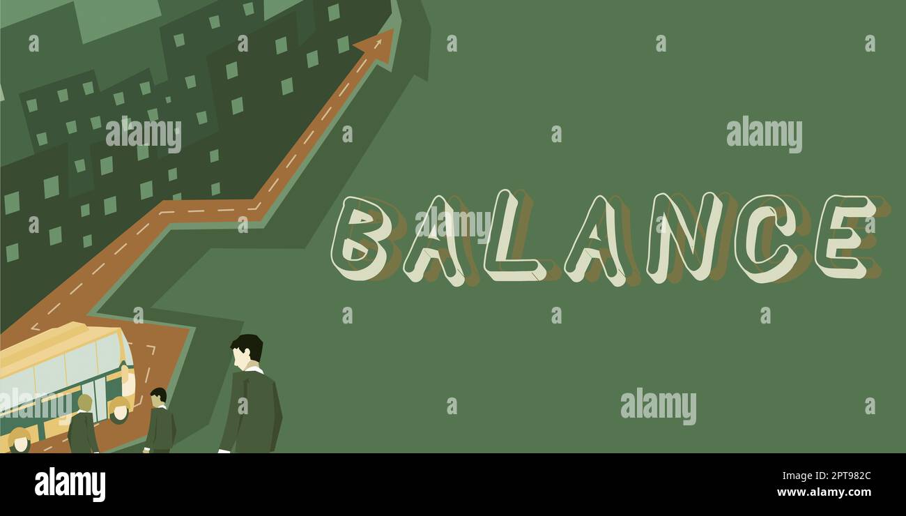 Handwriting text Balance, Conceptual photo condition in which different ...