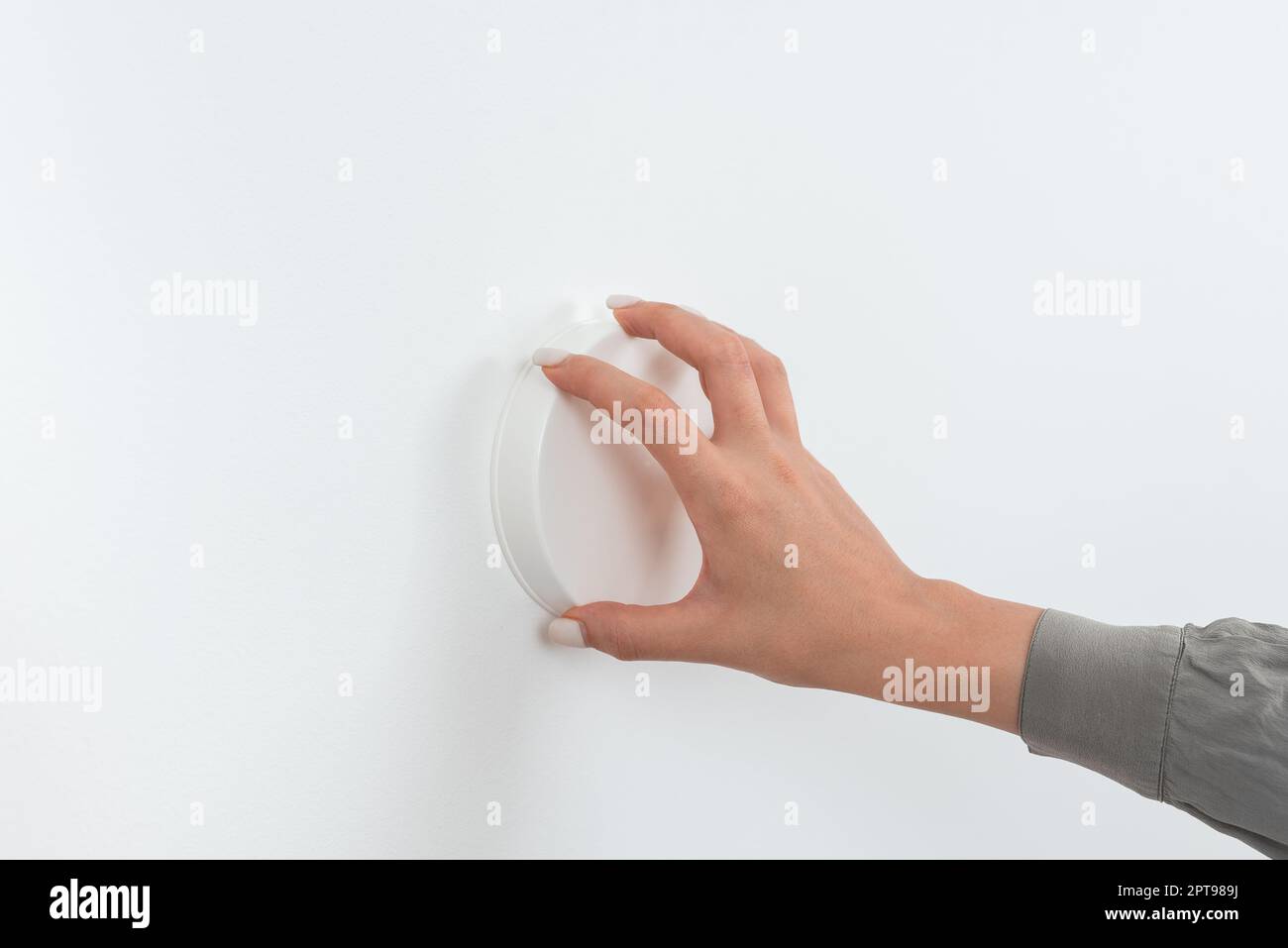 Hand Holding Plastic Cover Unlocking New Technologies Stock Photo - Alamy