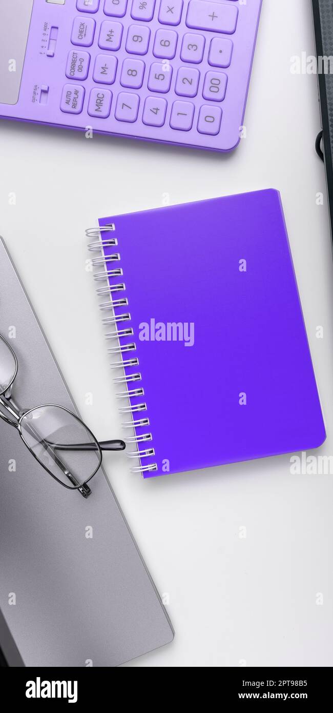 Multiple Assorted Collection Office Stationery Photo Placed Over Table ...