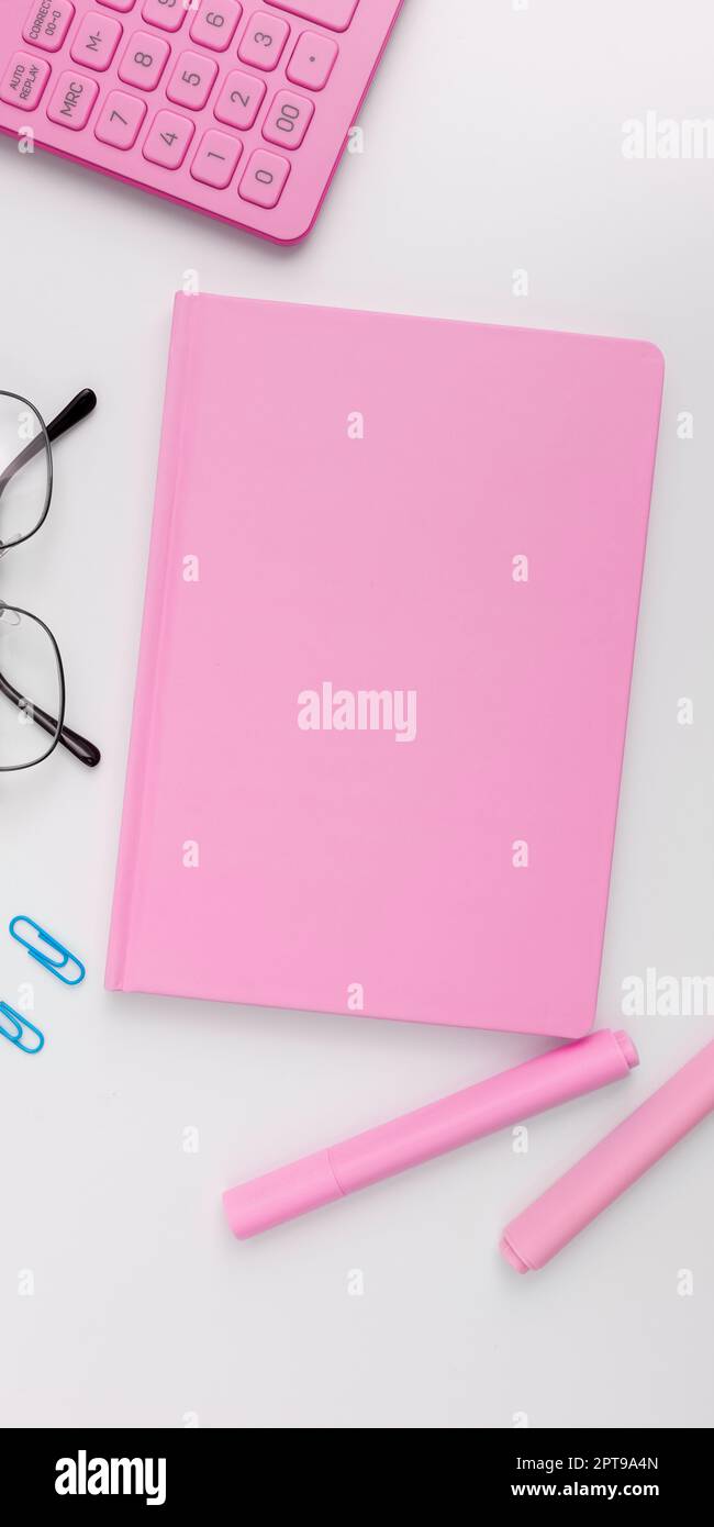 Multiple Assorted Collection Office Stationery Photo Placed Over Table ...