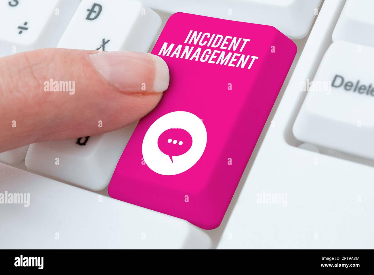 Text caption presenting Incident Management, Business idea Existing Products Services come into ...