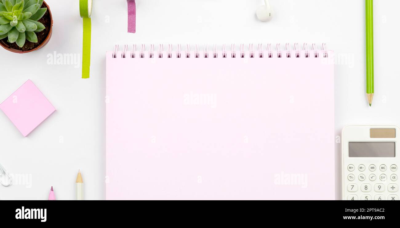 Multiple Assorted Collection Office Stationery Photo Placed Over Table ...