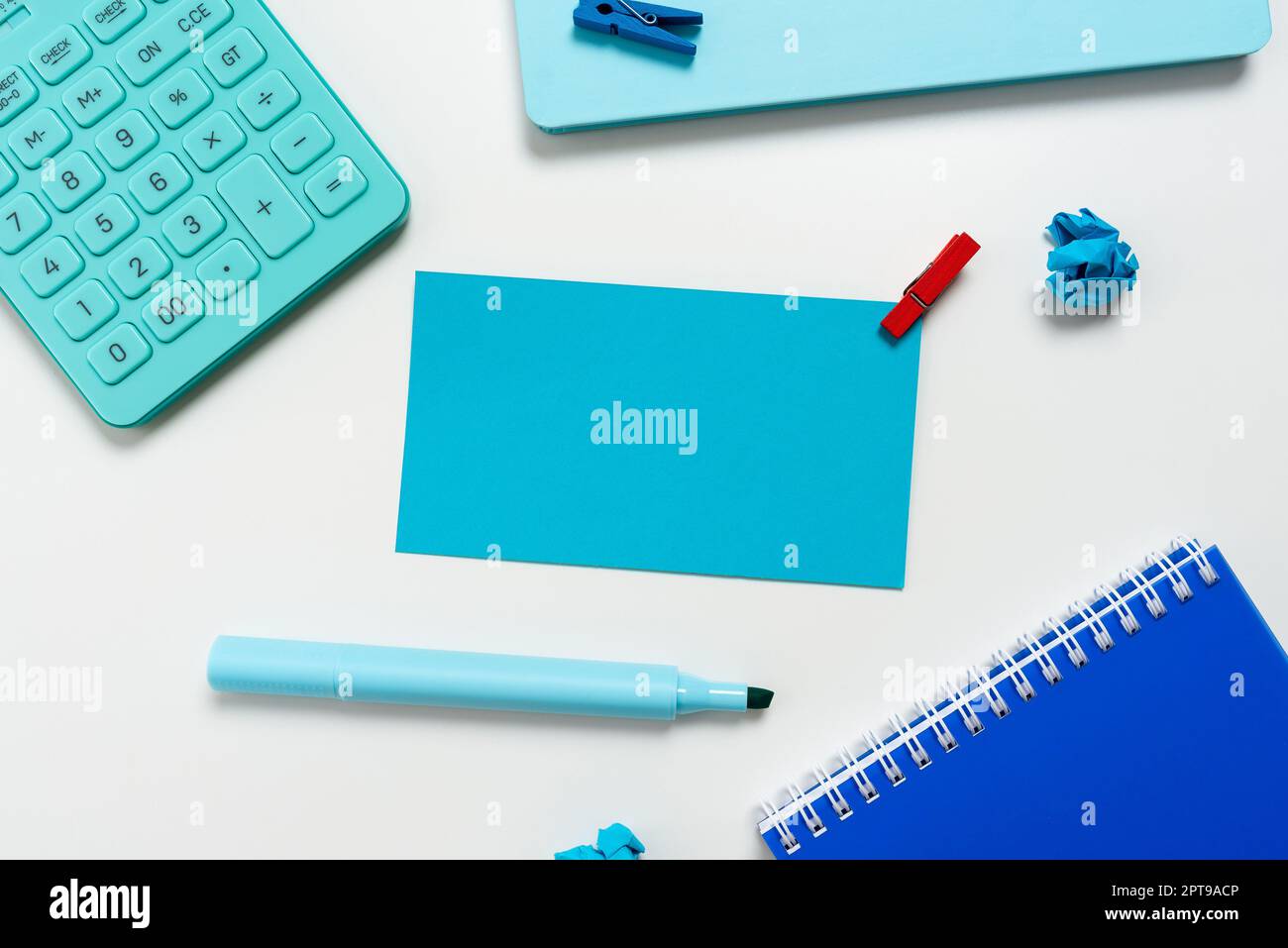 Multiple Assorted Collection Office Stationery Photo Placed Over Table ...