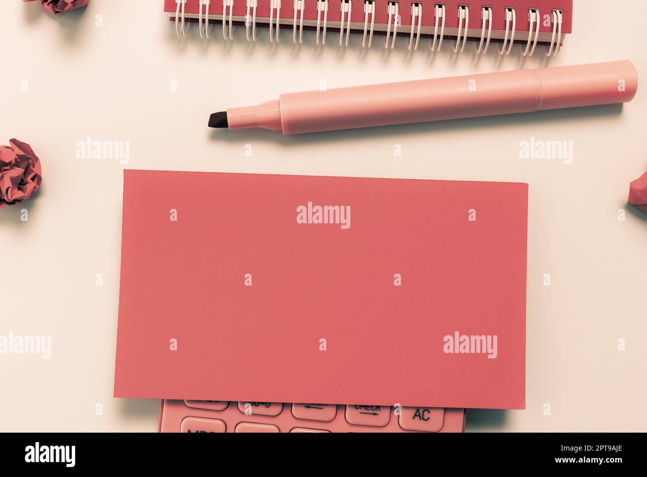 Multiple Assorted Collection Office Stationery Photo Placed Over Table ...