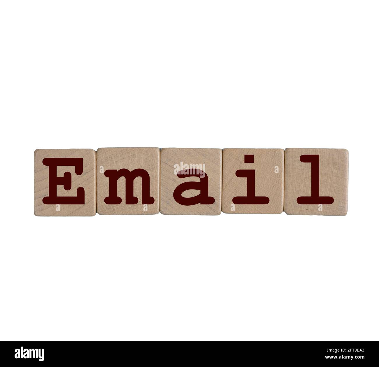the word Email formed with wooden dowels on a transparent background ...