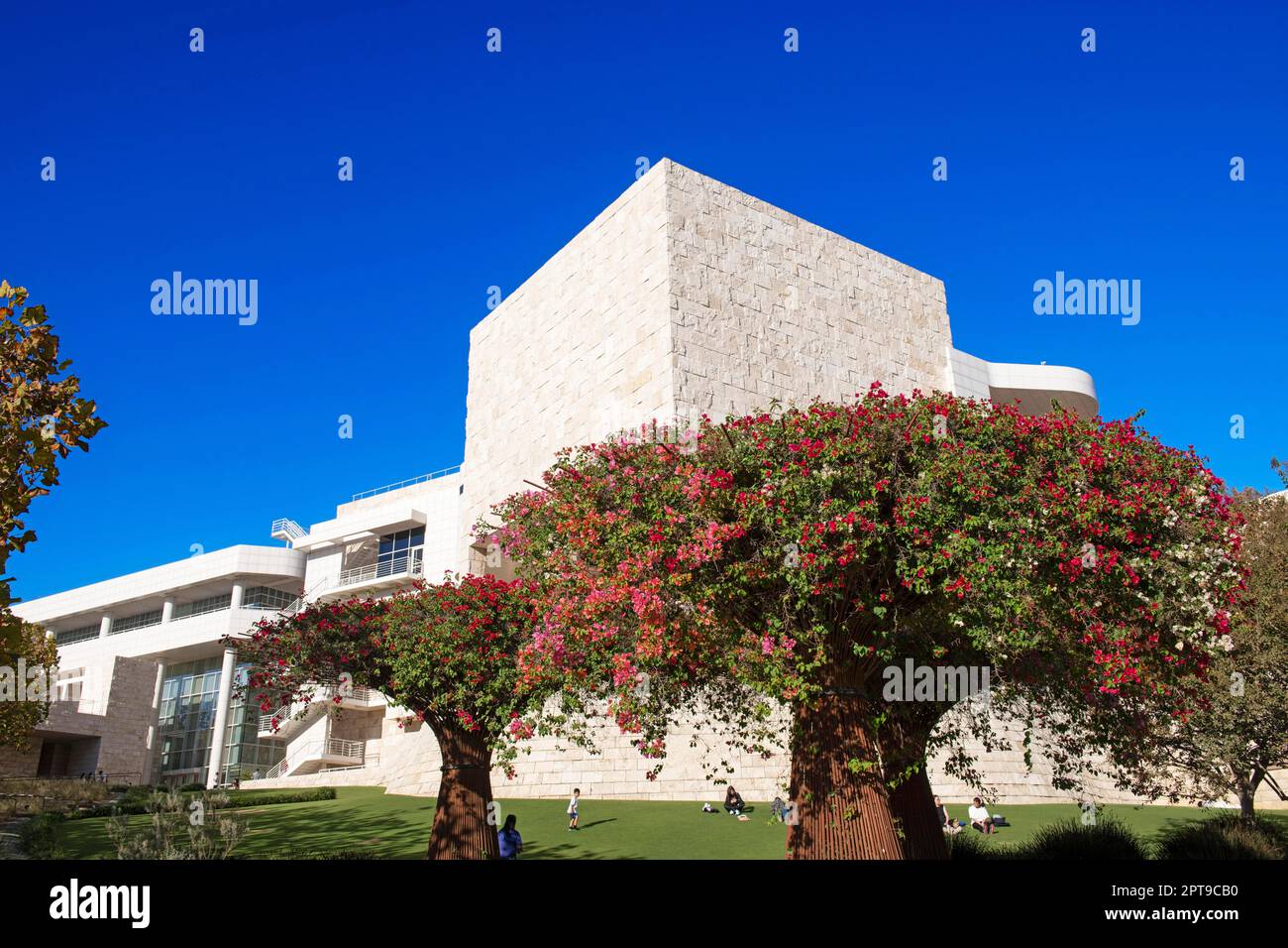 Park at the Getty Center, J. Paul Getty Museum, Brentwood, Los Angeles ...