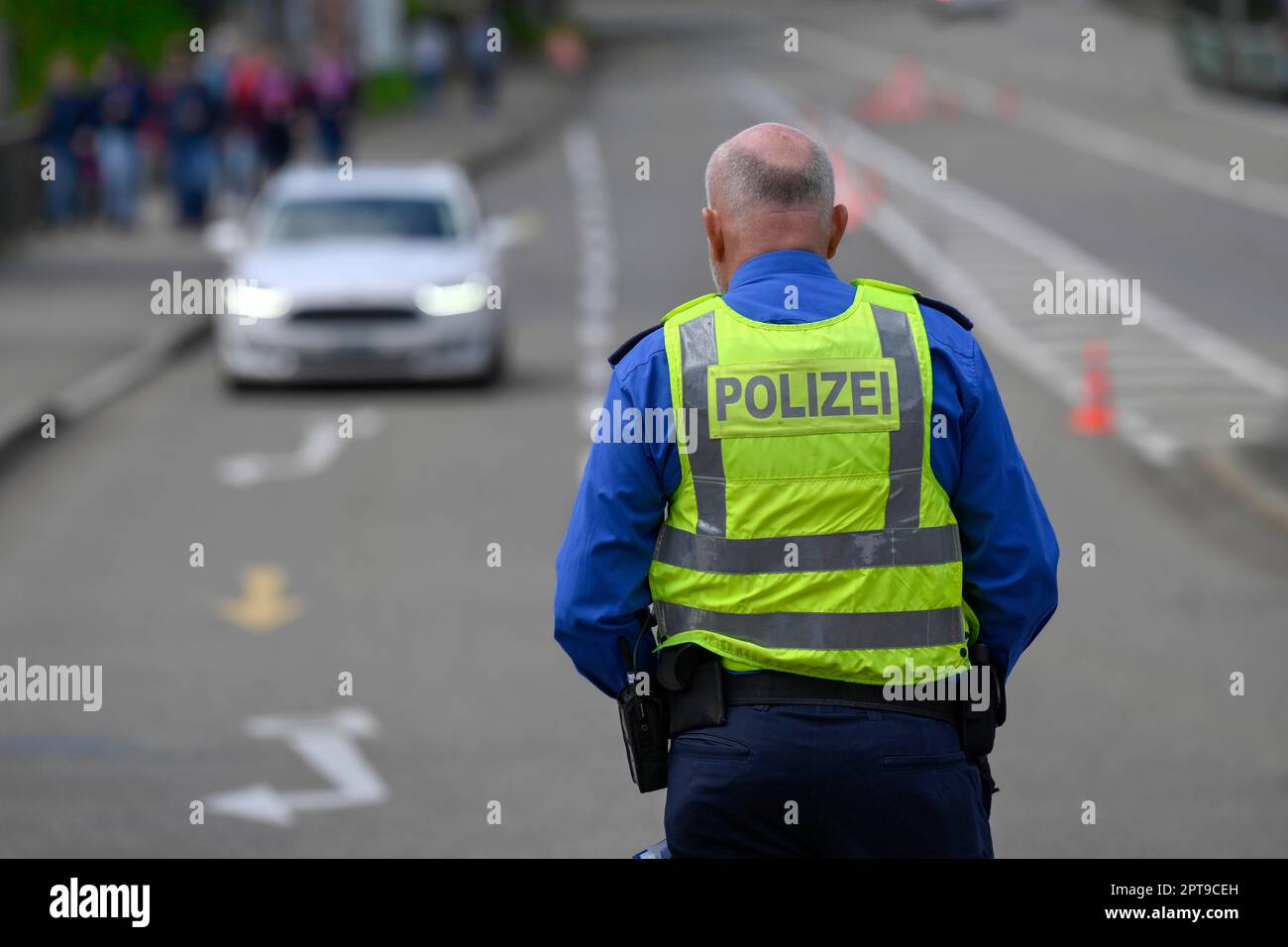 Traffic control policeman Stock Photo - Alamy