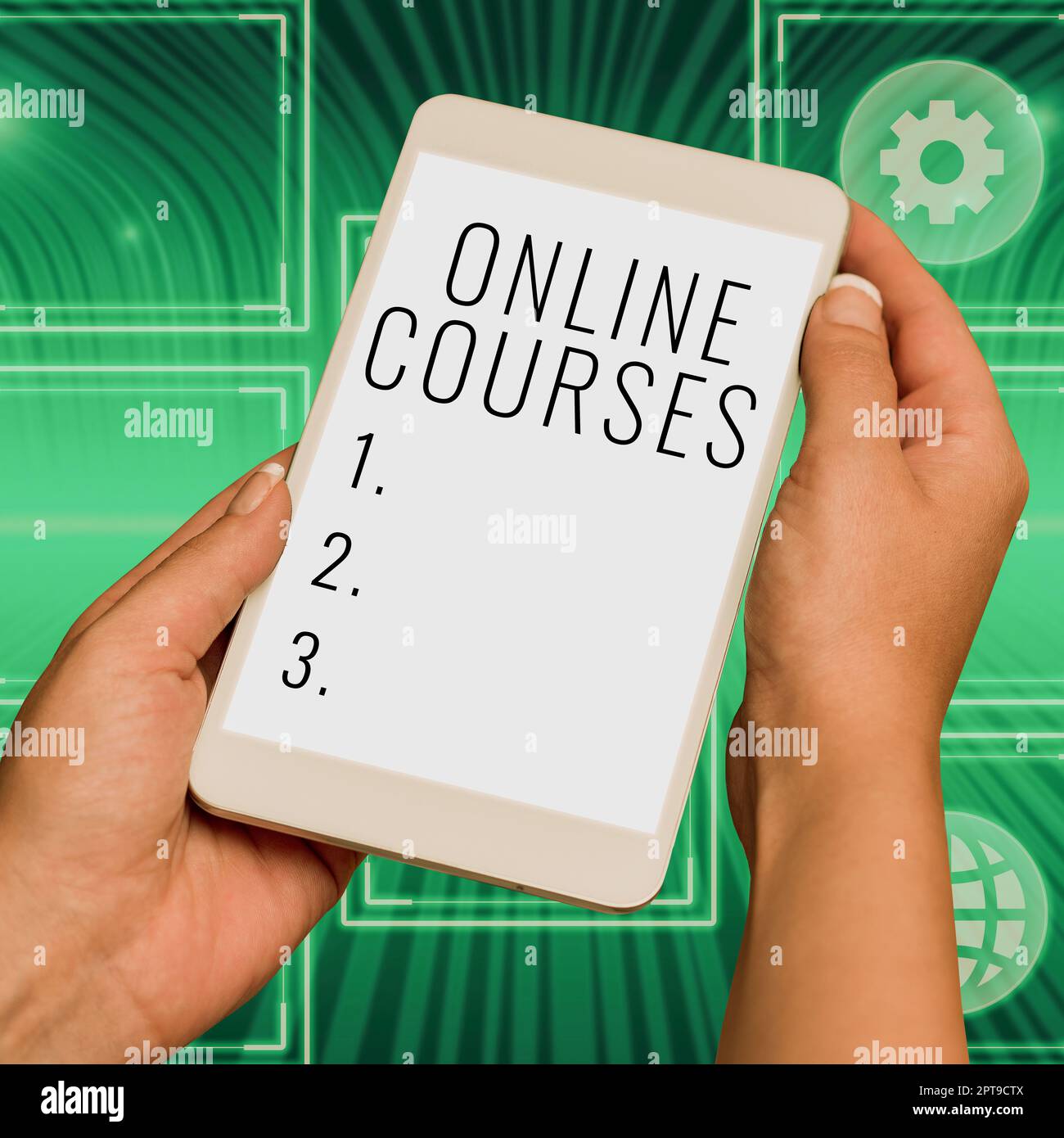 Inspiration showing sign Online Courses, Business showcase earning an ...