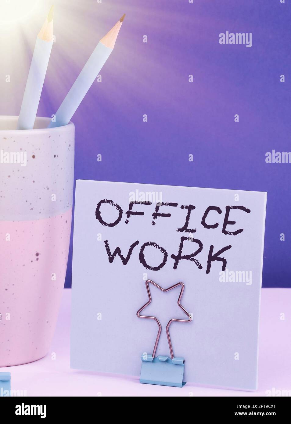 Conceptual caption Office Work, Business concept a work that primarily ...