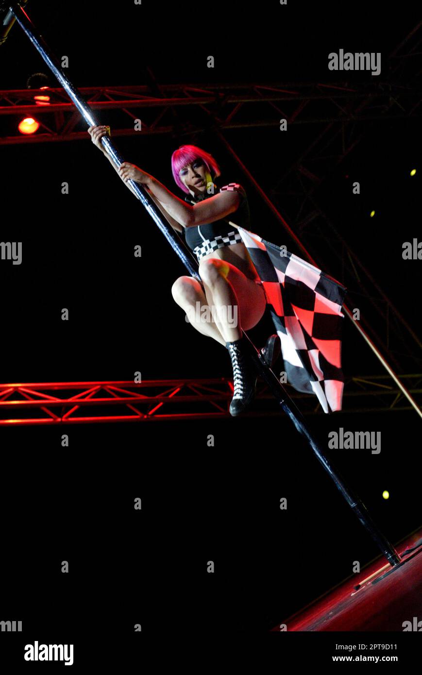 Contestant at the Miss Pole Dance Australia contest held at the Enmore ...