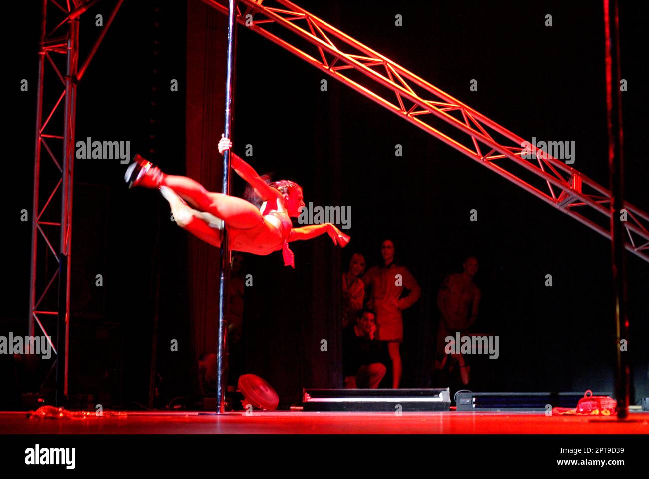 Contestant at the Miss Pole Dance Australia contest held at the Enmore ...