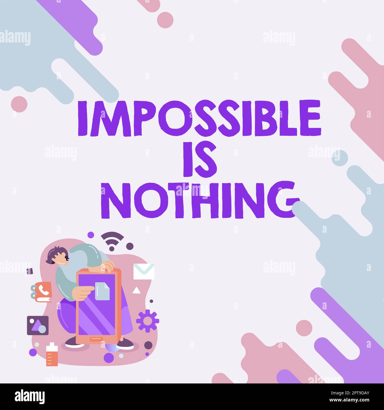 Text sign showing Impossible Is Nothing, Business overview Motivated to ...