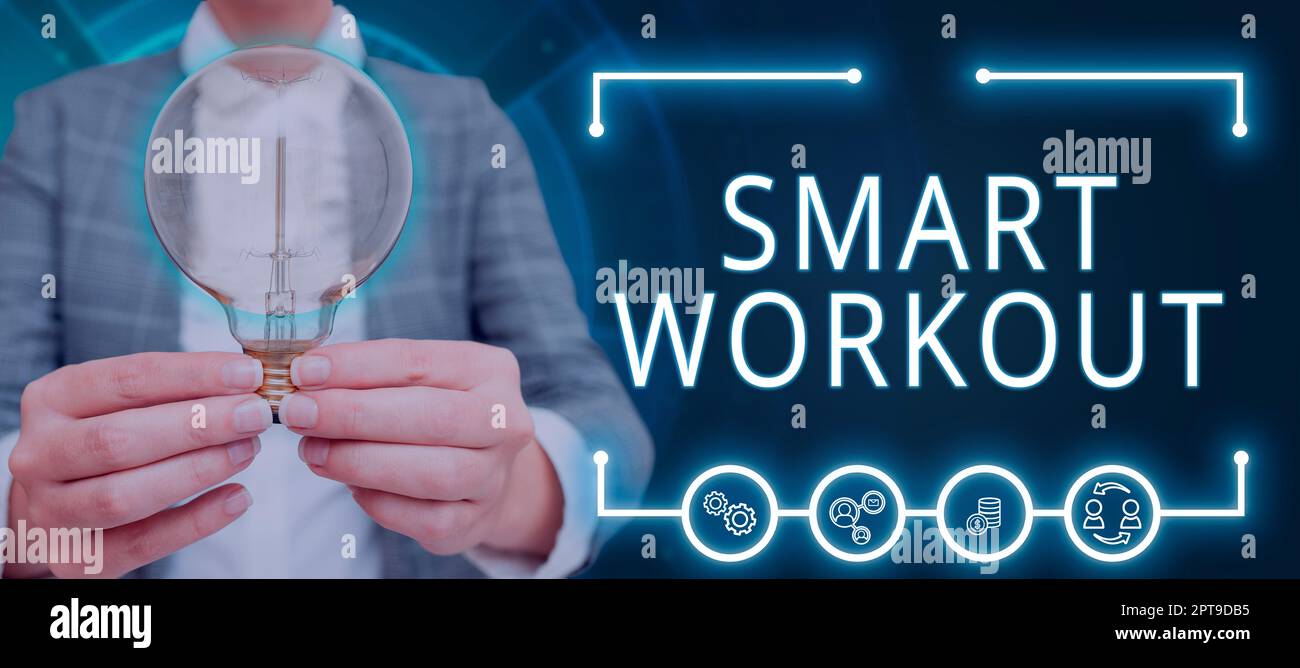 Handwriting text Smart Workout, Concept meaning properlydesigned ...