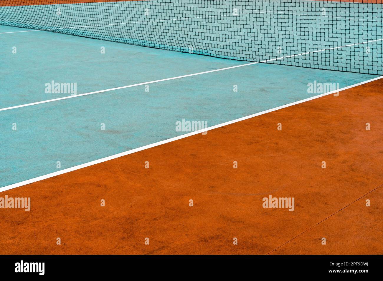 Colorful rubberized tennis court with a mesh. Great tennis background ...