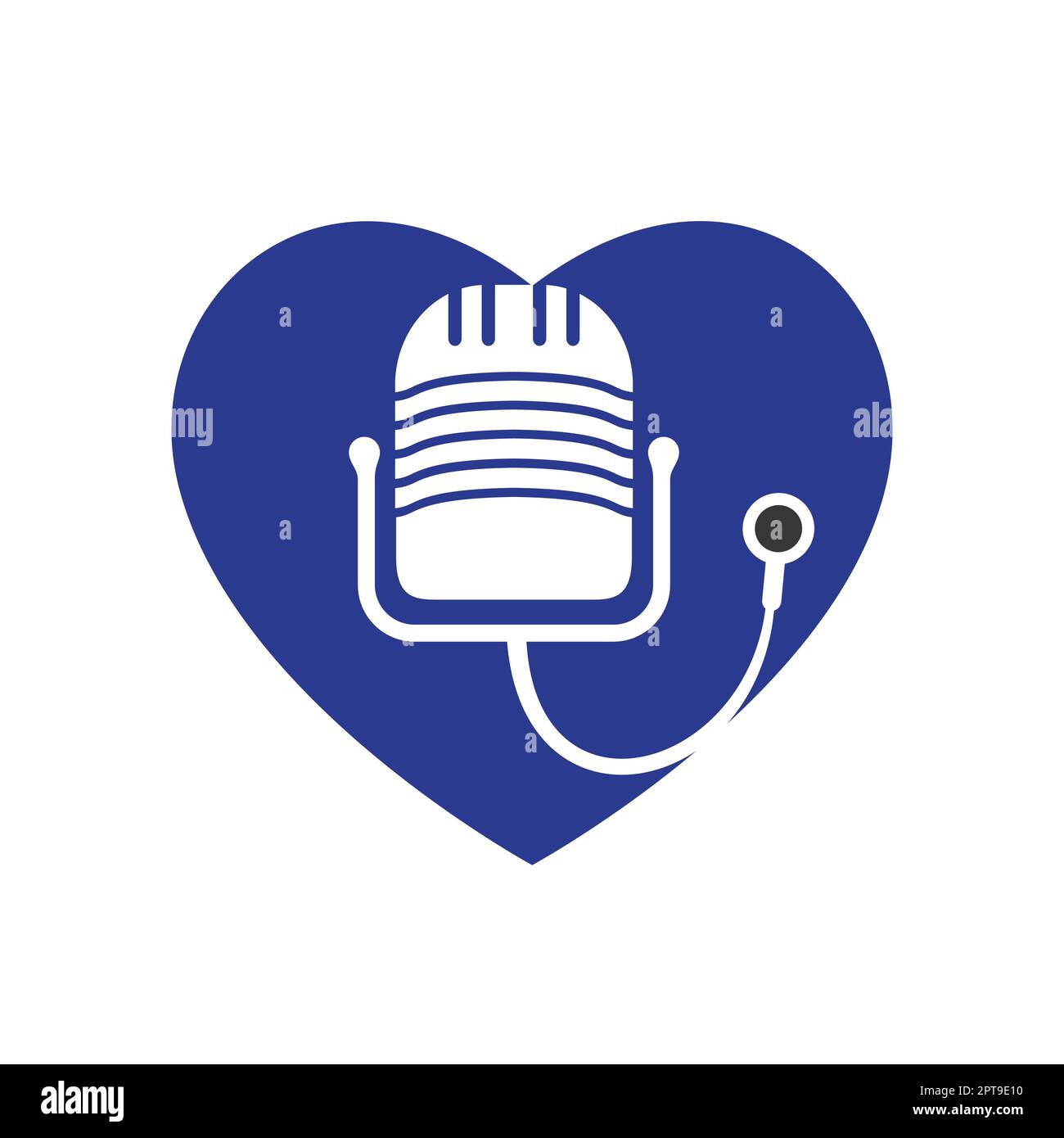 Doctor podcast vector logo design. Stethoscope and microphone ...