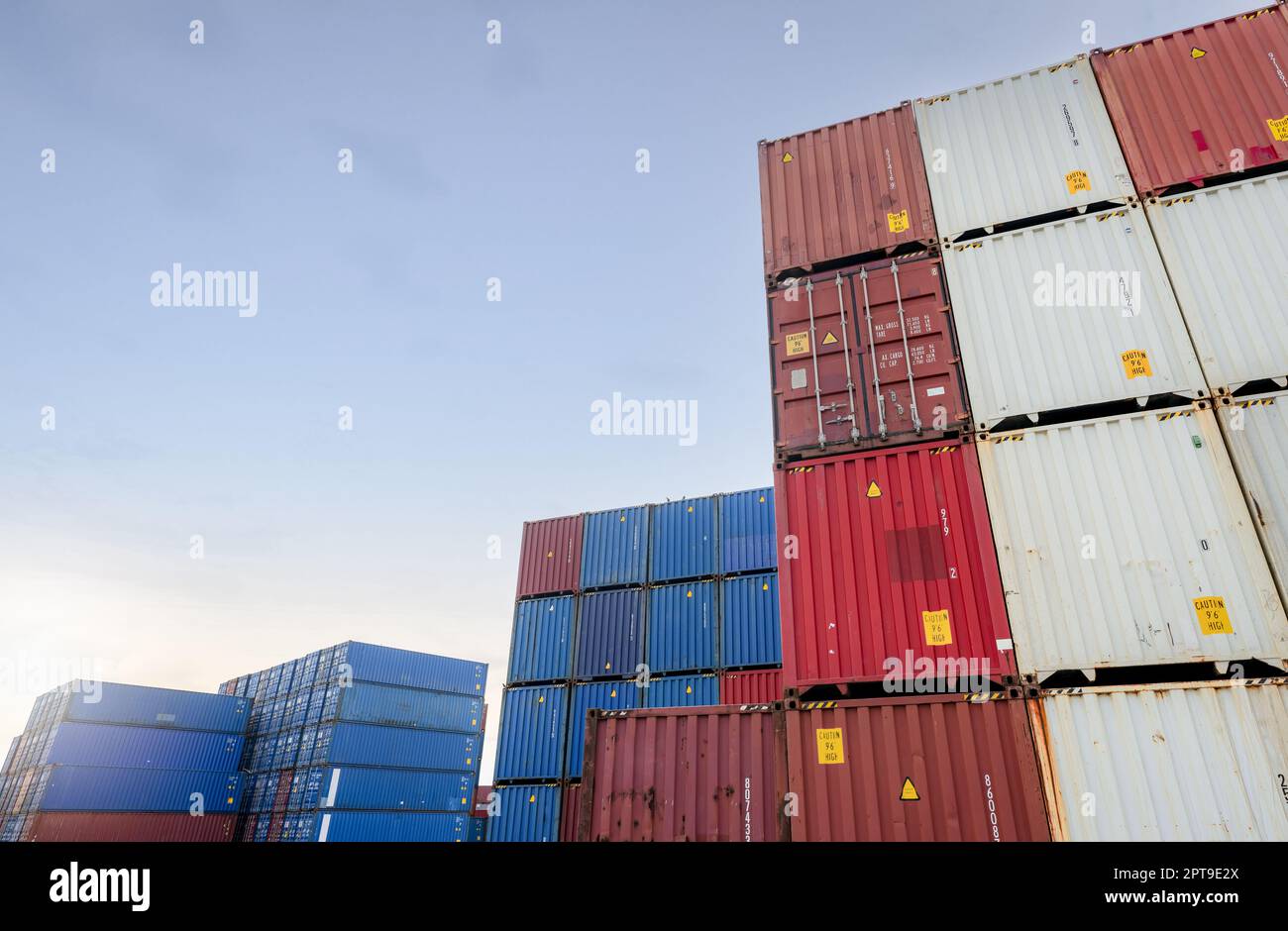 Container logistic. Cargo and shipping business. Container ship for ...