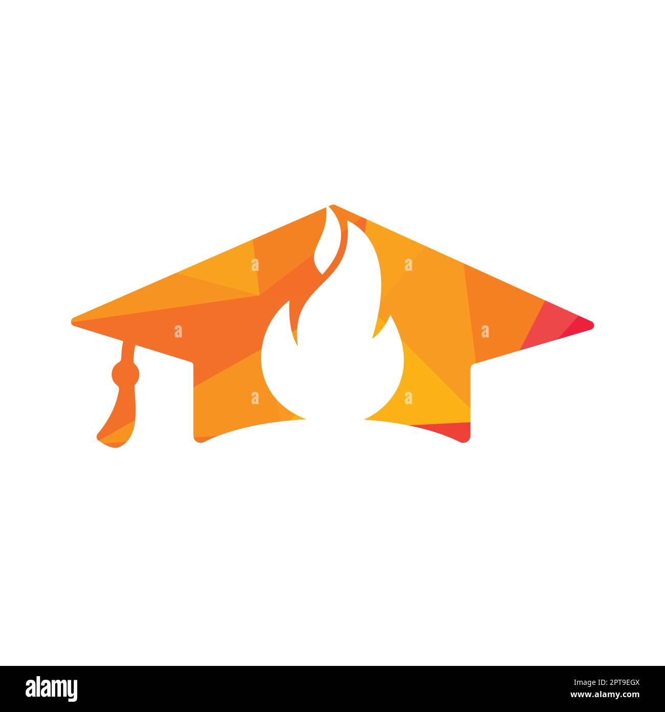 Hot education vector logo design. Graduation cap and torch combination ...