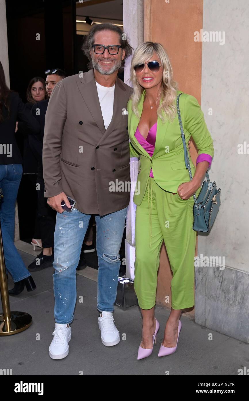 Rome, Italy. 27th Apr, 2023. Francesco Tafanelli (l) and Matilde Brandi ...