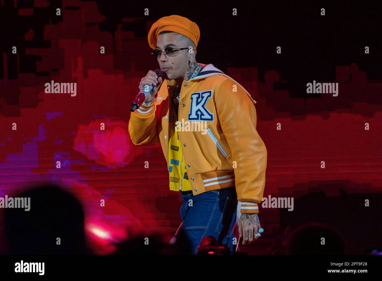Verona, Italy. 27th Apr, 2023. Sfera Ebbasta during Sfera Ebbasta - Arena di Verona, Italian ...