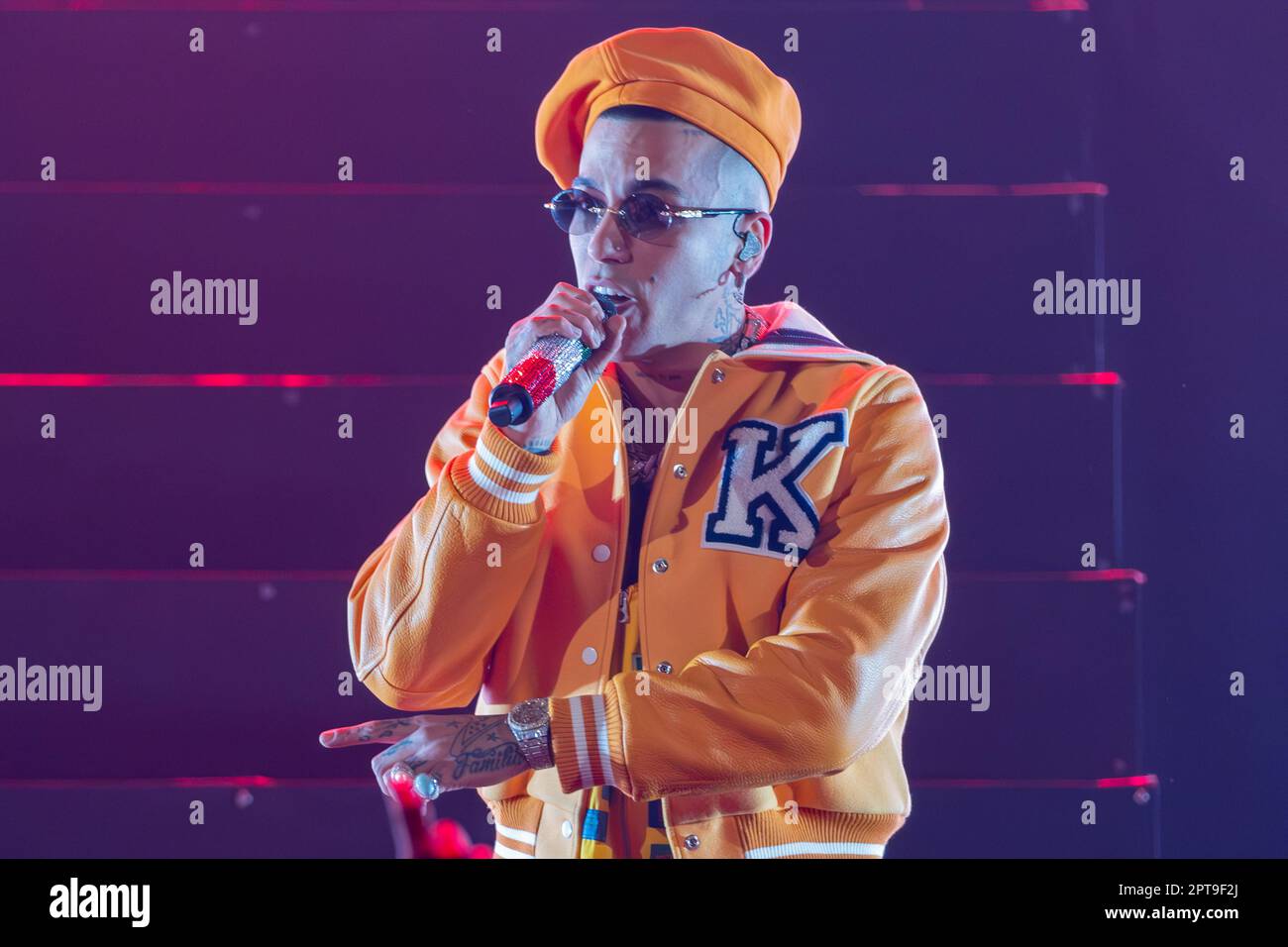 Verona, Italy. 27th Apr, 2023. Sfera Ebbasta during Sfera Ebbasta - Arena di Verona, Italian ...