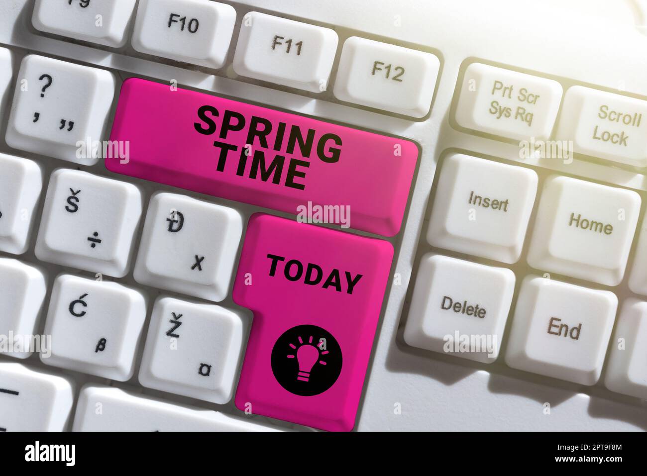 Text showing inspiration Spring Time, Word Written on temperate season ...