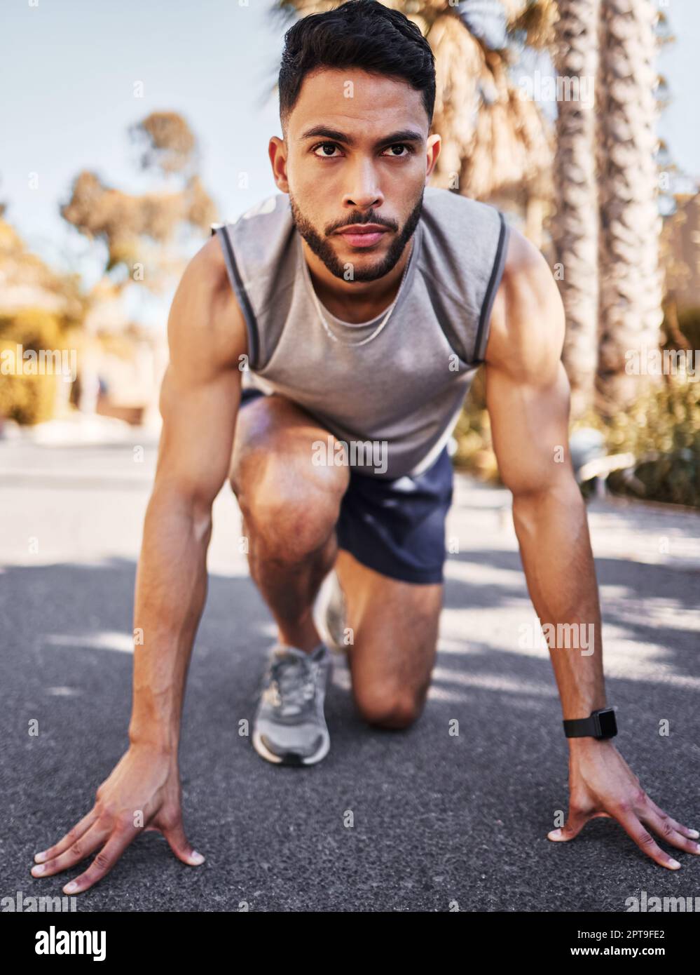Man crouched full body hi-res stock photography and images - Alamy