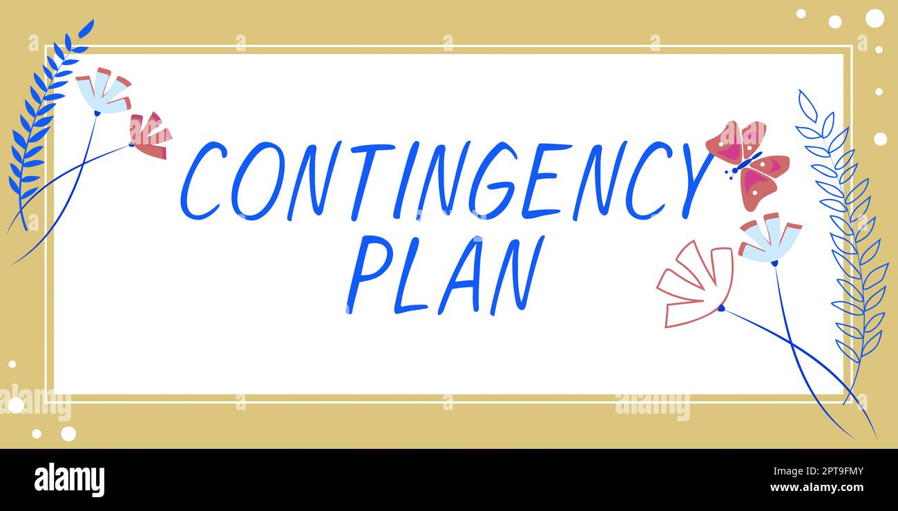 Handwriting text Contingency Plan, Word Written on appears in response ...