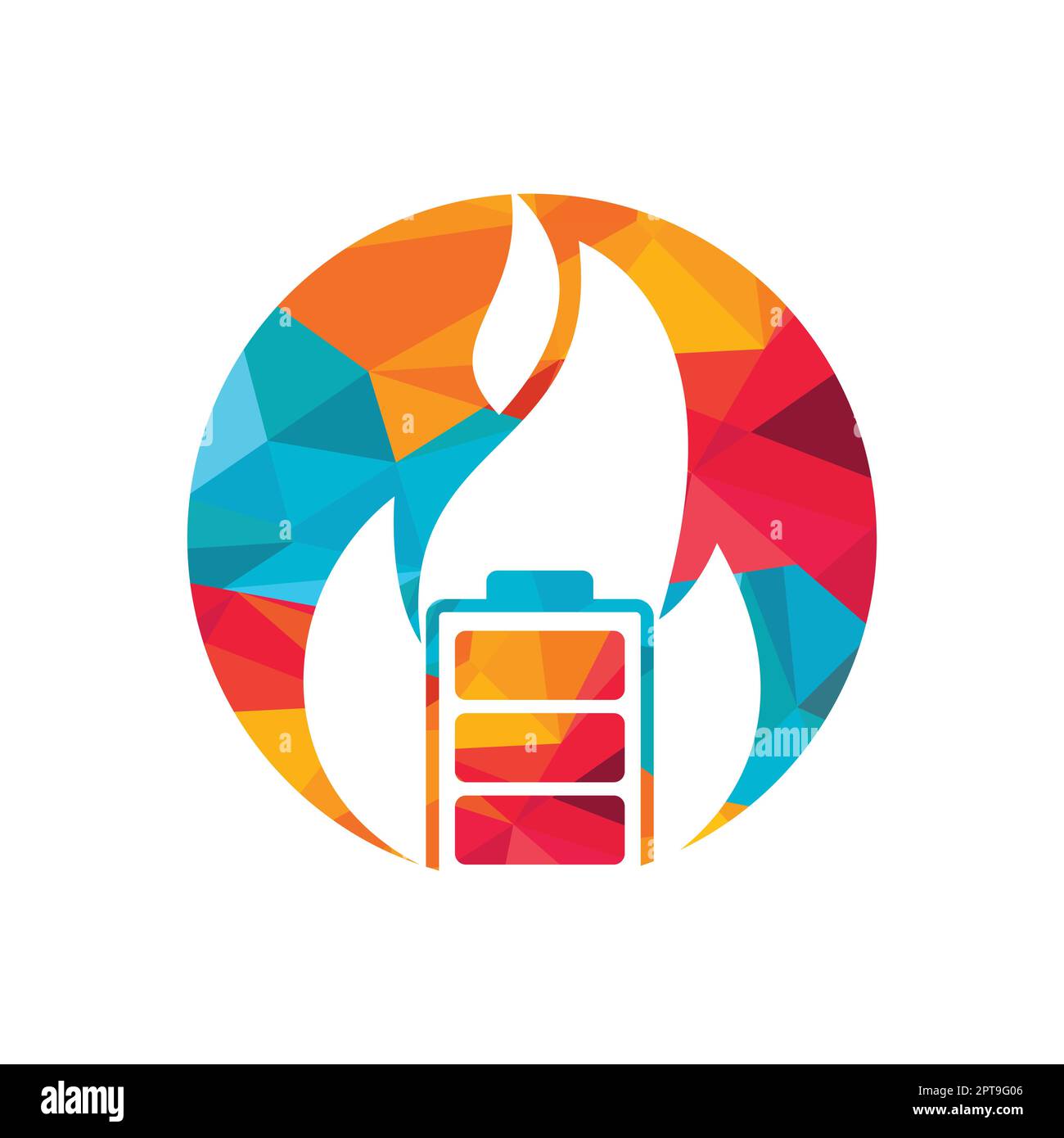 Battery fire vector logo design. Nature energy logo concept Stock ...