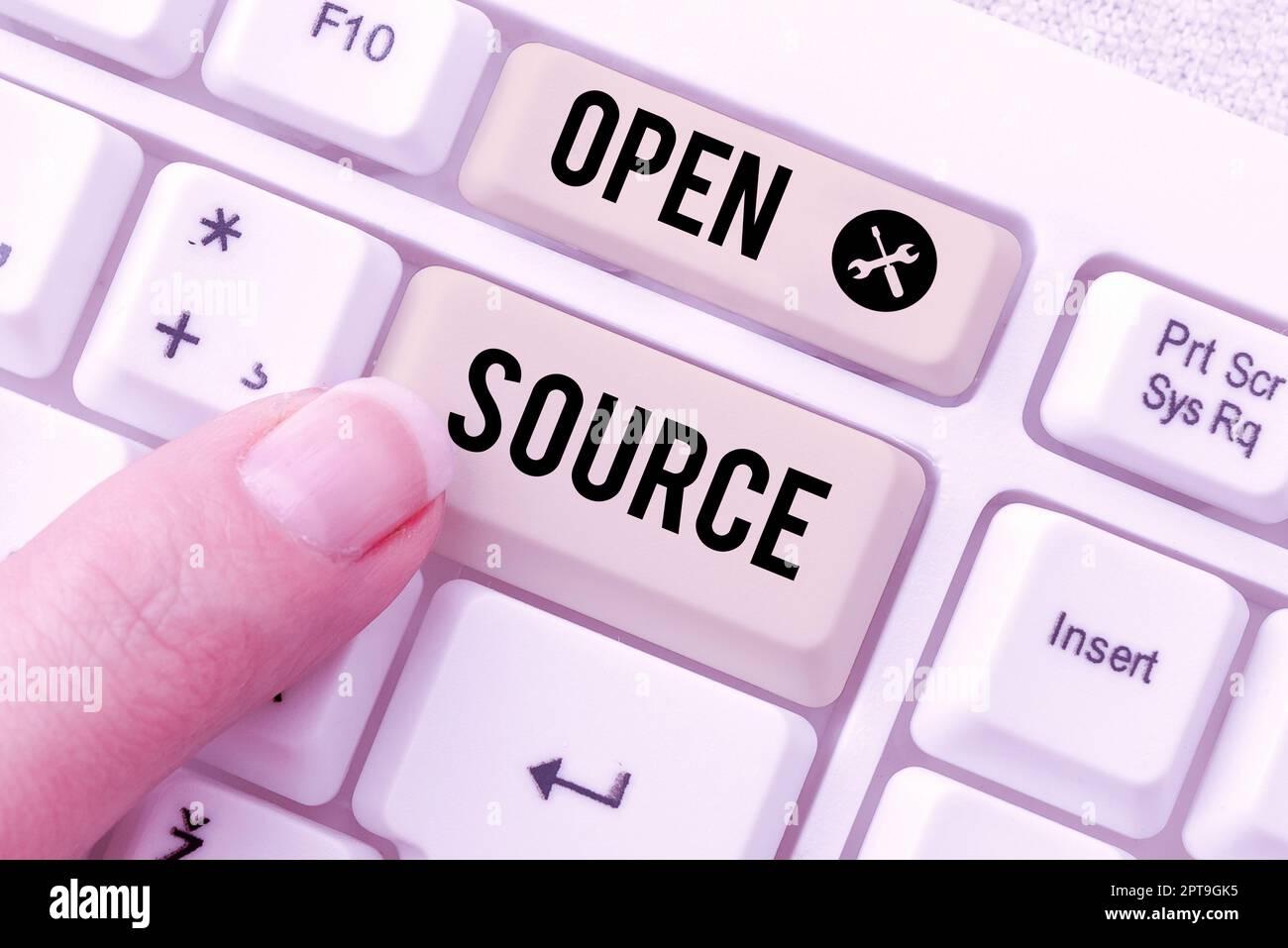 Text caption presenting Open Source, Internet Concept contains the source code that can be ...