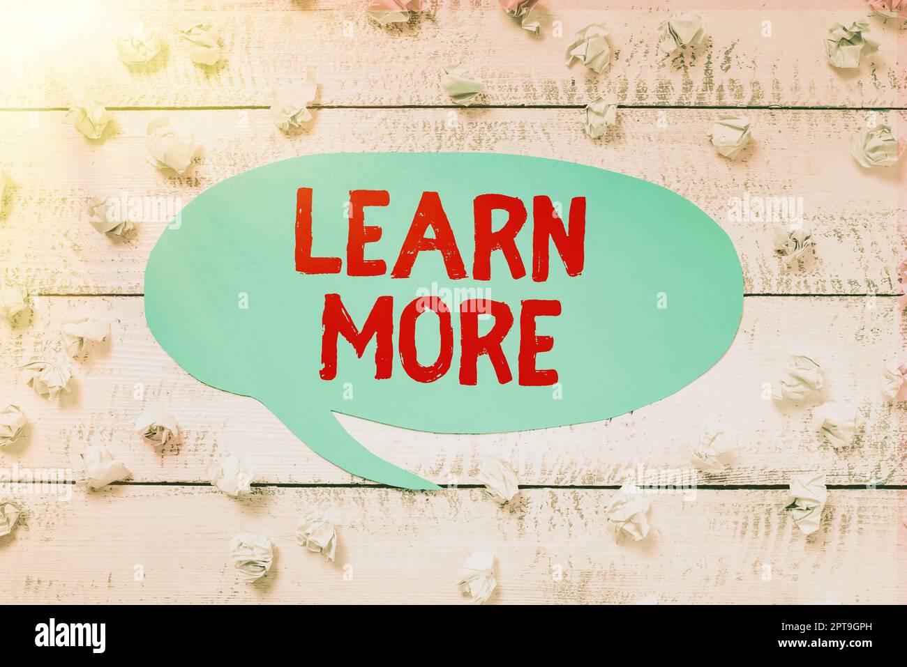 Conceptual caption Learn More, Business concept Deepen knowledge of the ...