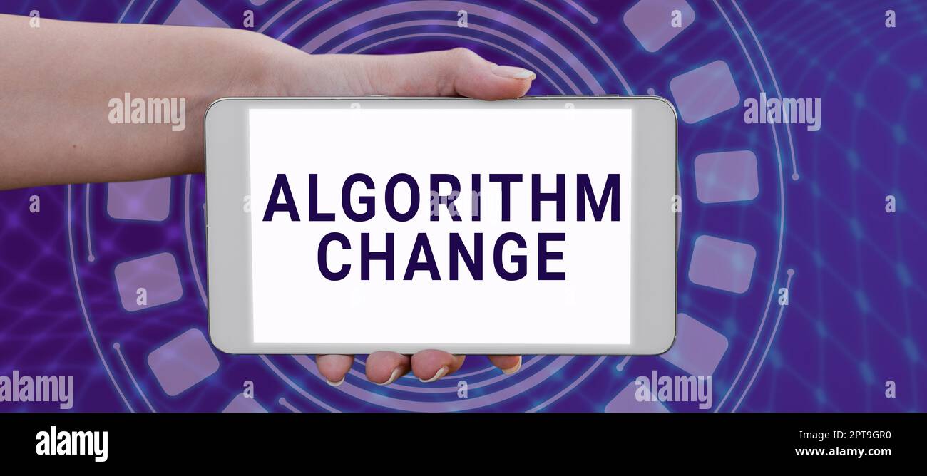 Sign displaying Algorithm Change, Word for managed investment of assets ... Sign displaying Algorithm Change, Word for managed investment of assets ...