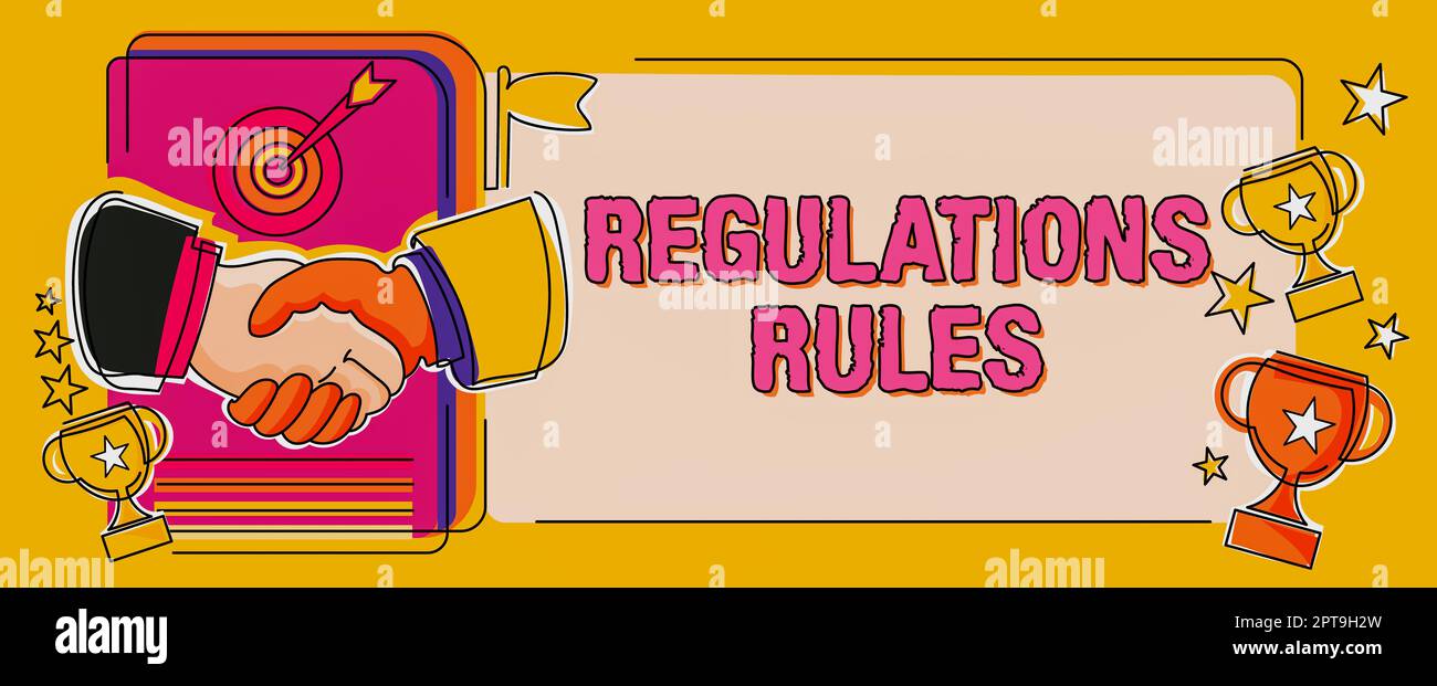 Inspiration showing sign Regulations RulesStandard Statement Procedure ...