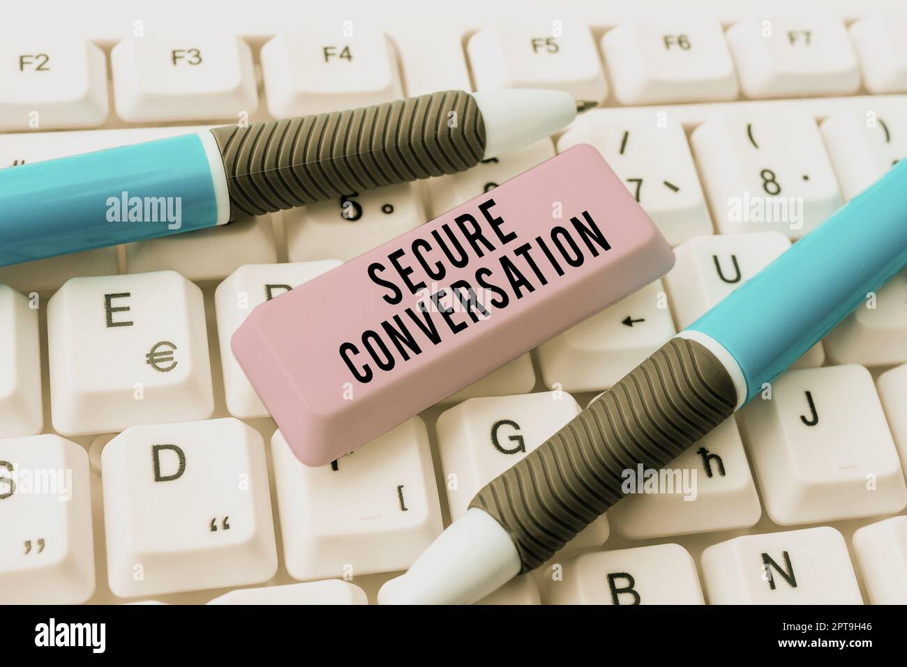 Hand writing sign Secure Conversation, Business idea Secured Encrypted ...