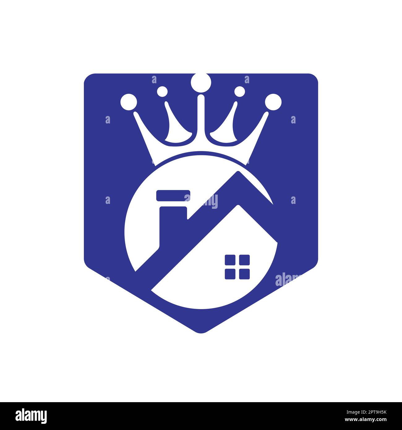 Home king vector logo design. Creative home and crown vector logo ...