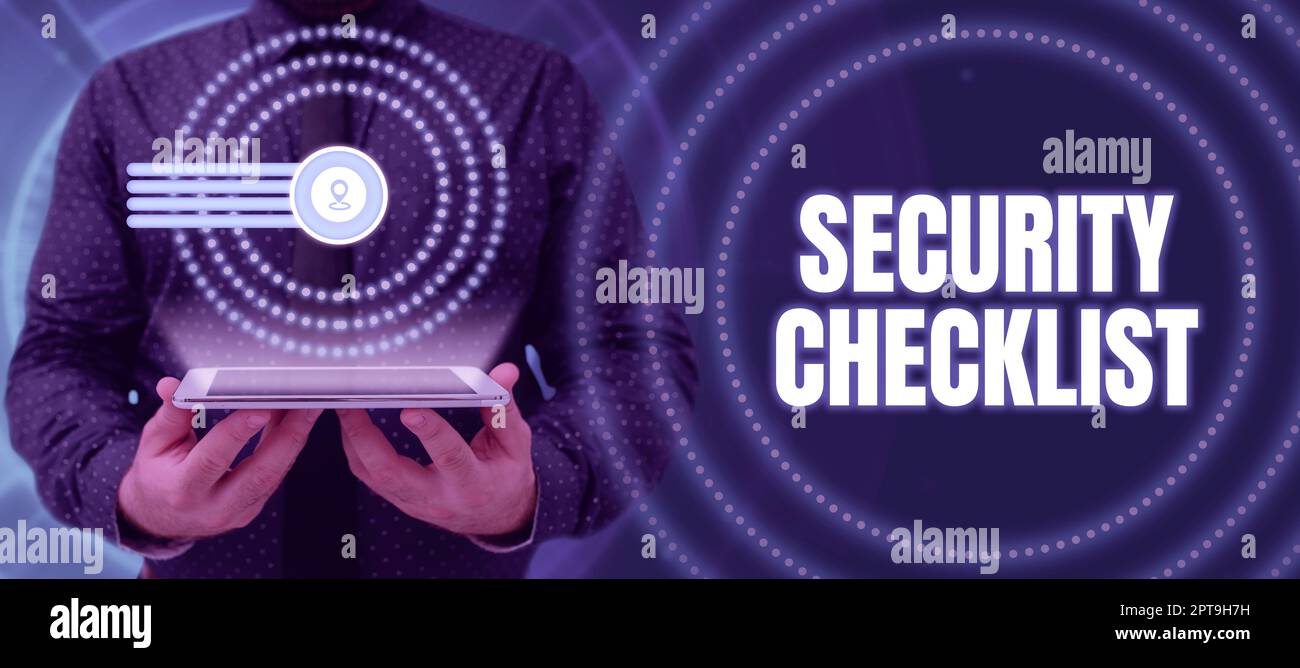 Hand Writing Sign Security Checklistprotection Of Data And System Guide